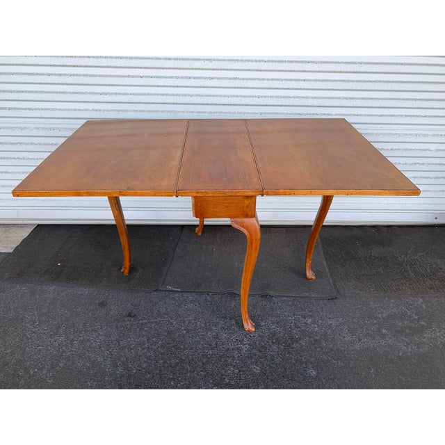 Antique Queen Anne Swing Leg Drop-Leaf Table | Chairish