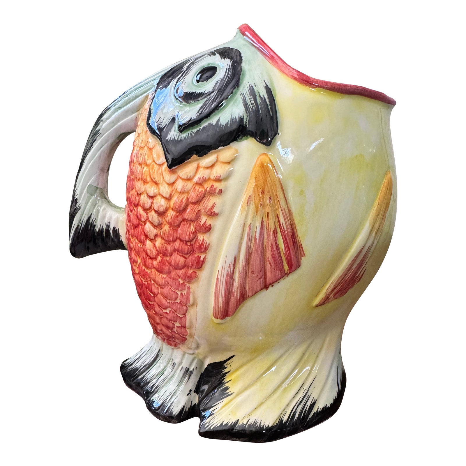 1980s Fish Pitcher - Made in Italy | Chairish