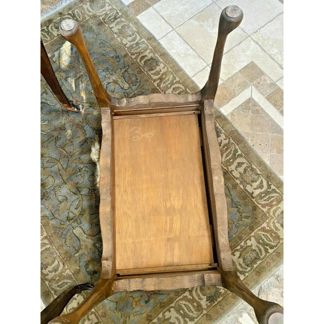 1980s Chippendale Coffee Table With Large Locking Silver Server Drawer ...