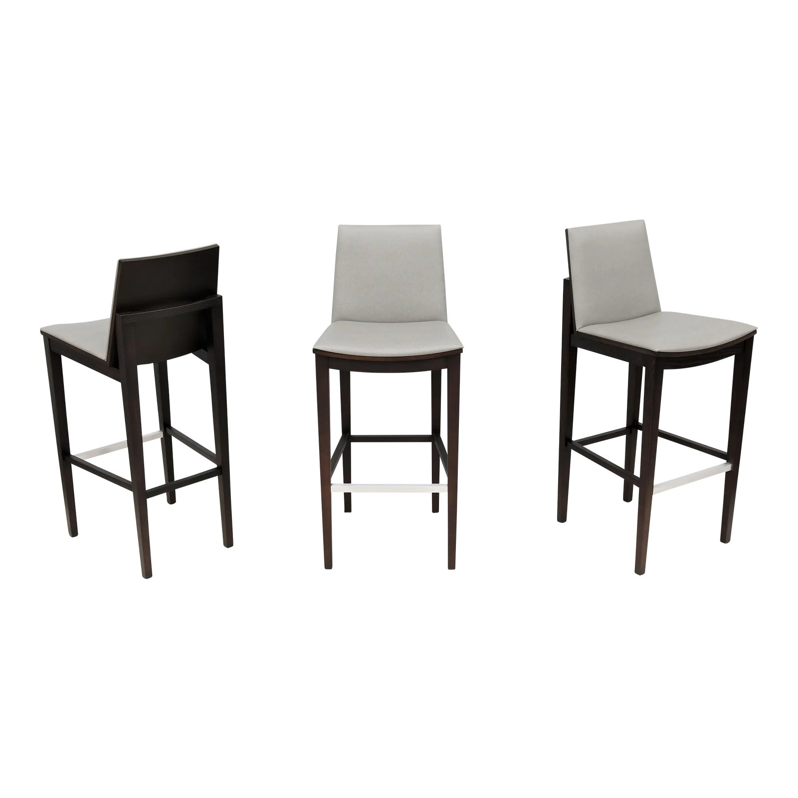 Contemporary Modern Kevin Stark for Hbf Ash Wood Carlyle Barstool, Set ...