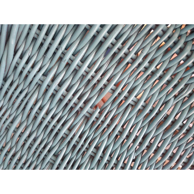 Vintage Mid Century Modern Round Hoop Rattan Scoop Chair | Chairish