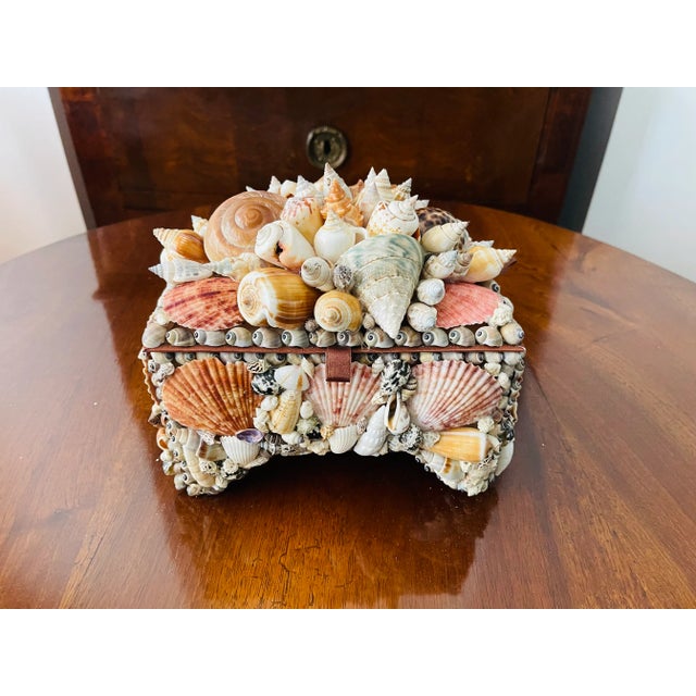 Coastal Decor Sea Shell Encrusted Treasure Box Maitland Smith Style ...