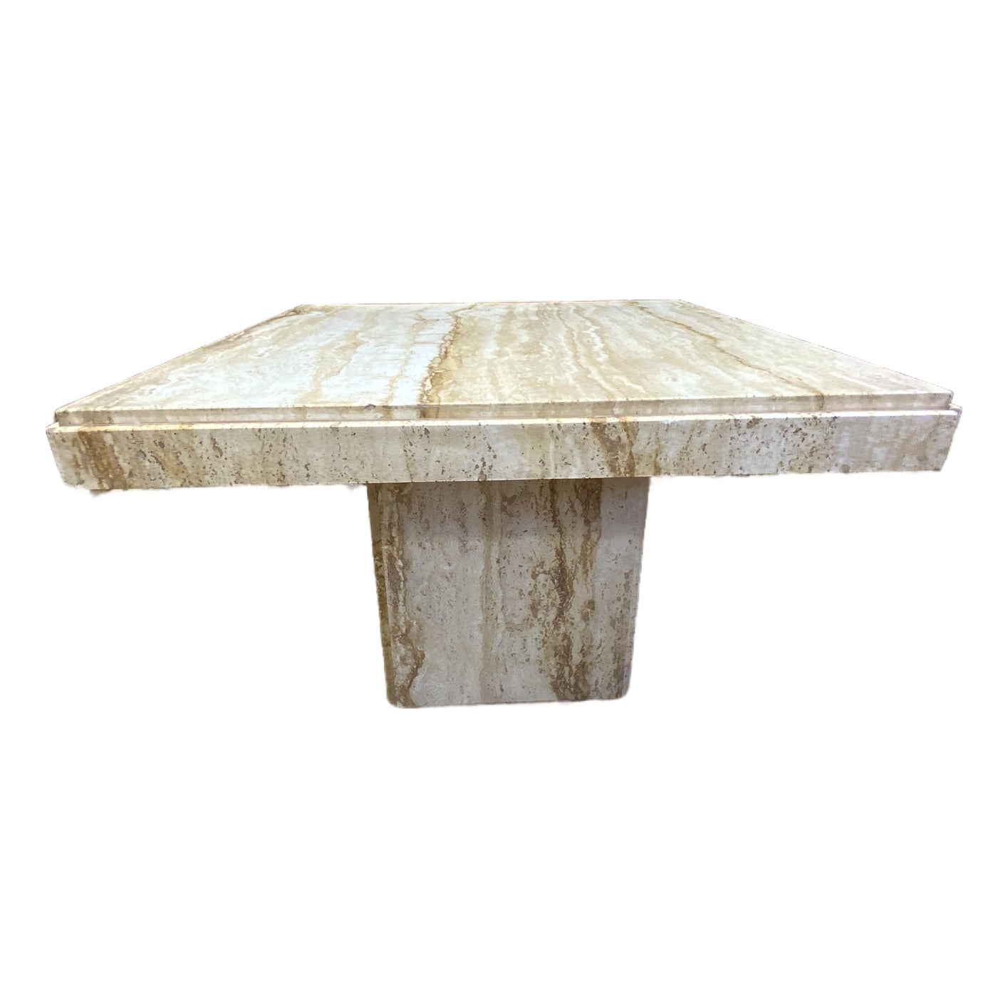 20th Century Travertine Side Table | Chairish