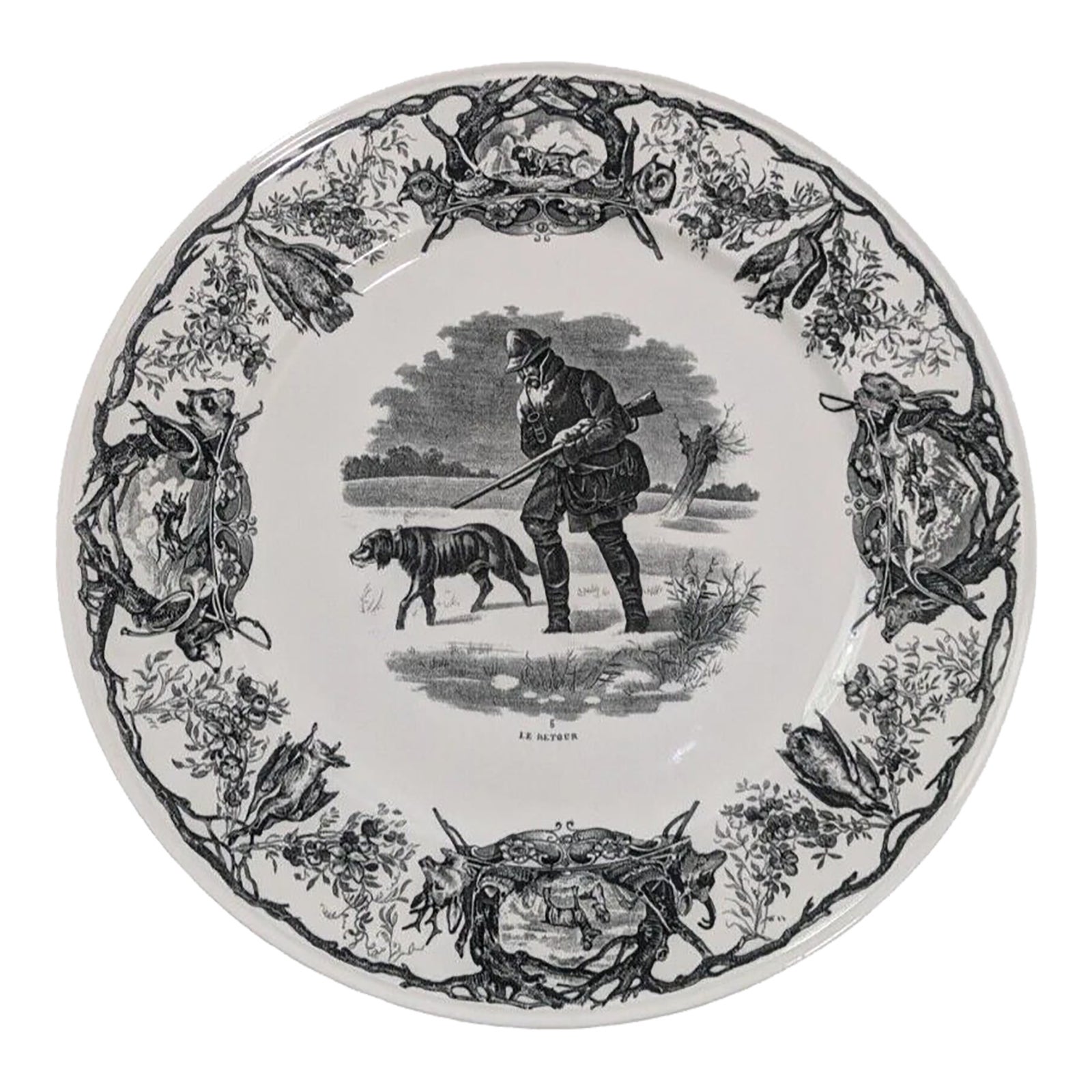 Mid 20th Century Villeroy & Boch La Chasse Le Retour Dinner Plate ...