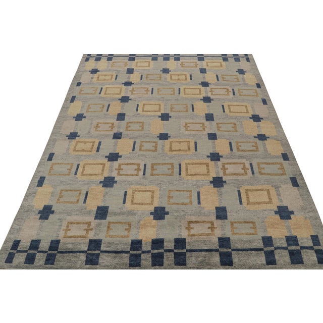 2010s Rug & Kilim’s Scandinavian Style Rug in Blue, Brown & Gray ...