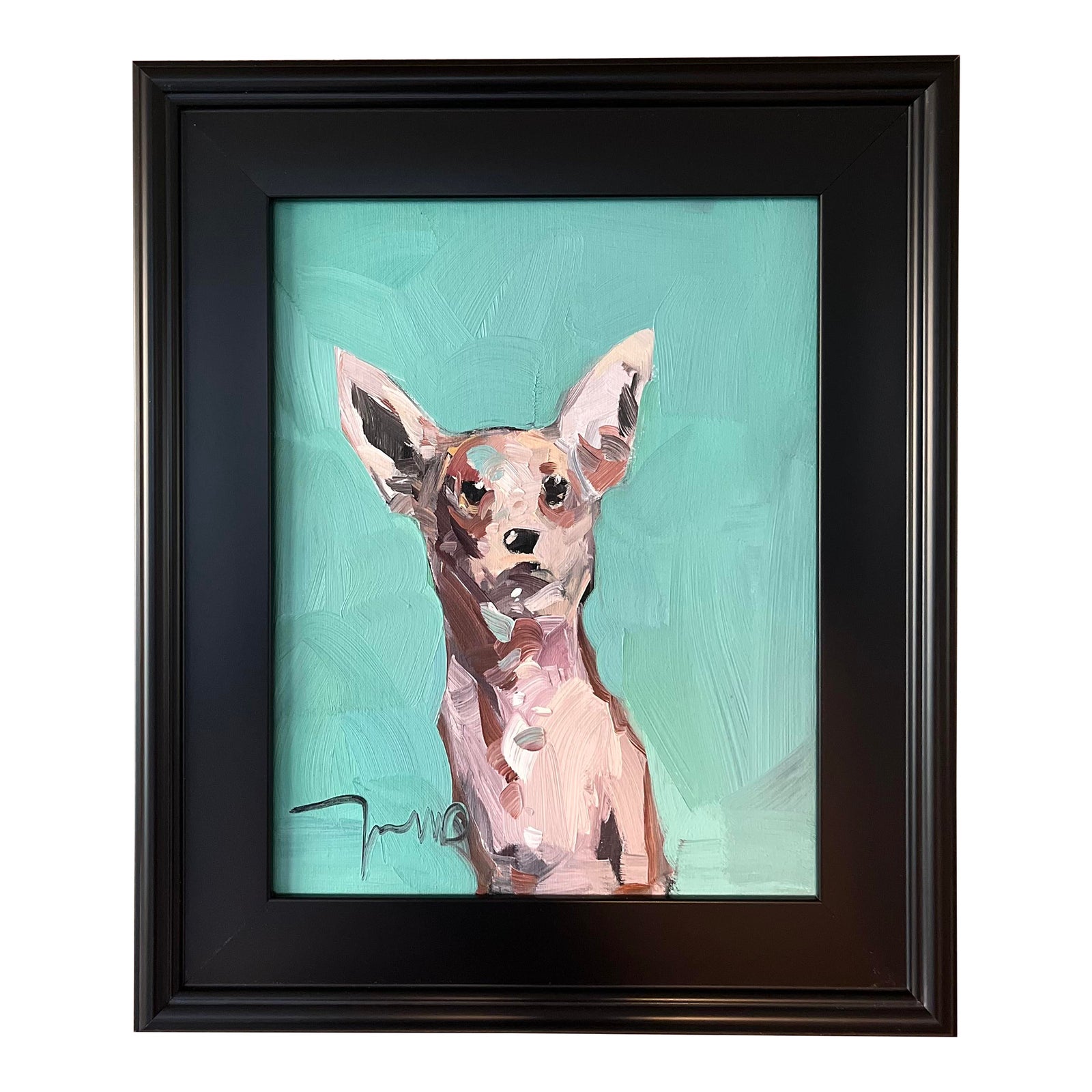 “The Chihuahua” Original Expressionist Dog Portrait Painting by Jose ...