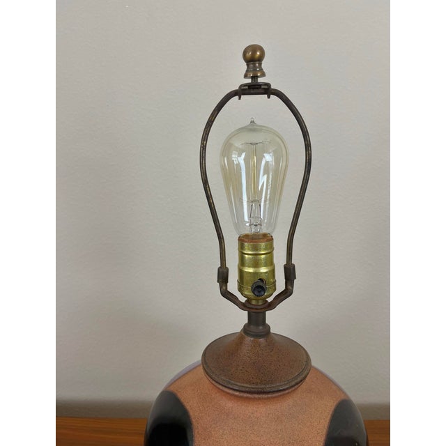 Mid Century Modern Drip Glaze Ceramic Table Lamp | in the Style of ...