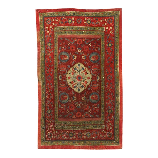 17th Century Persian Rasht Embroidery/Textile | Chairish