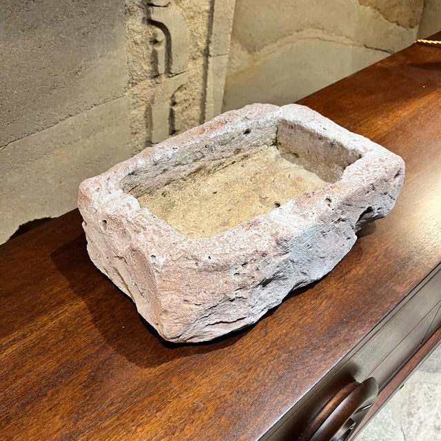 19th Century Hand Carved Limestone Trough Basin Planter Antique Farm ...