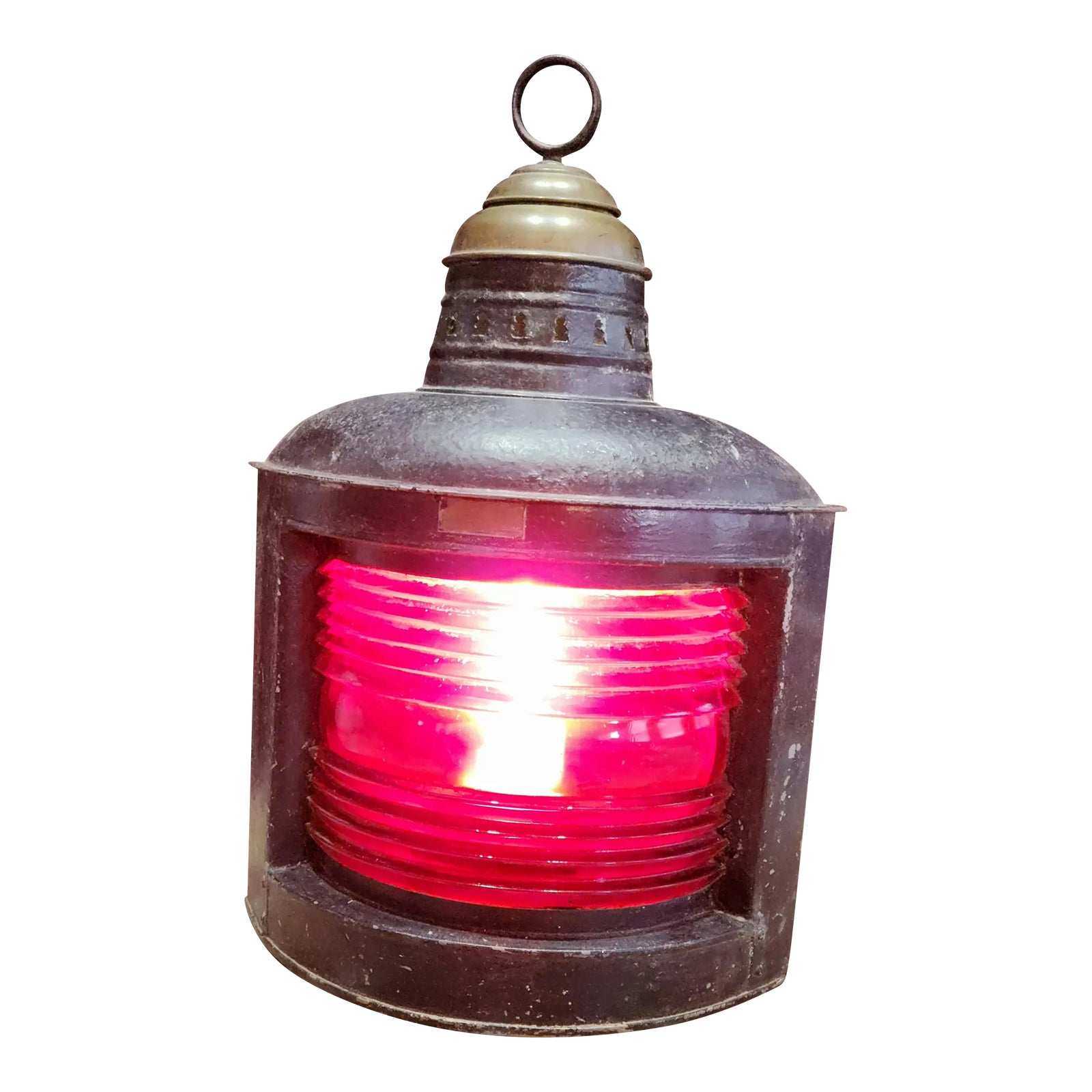 Vintage Early 20th Century Perko Navigation Lamp | Chairish