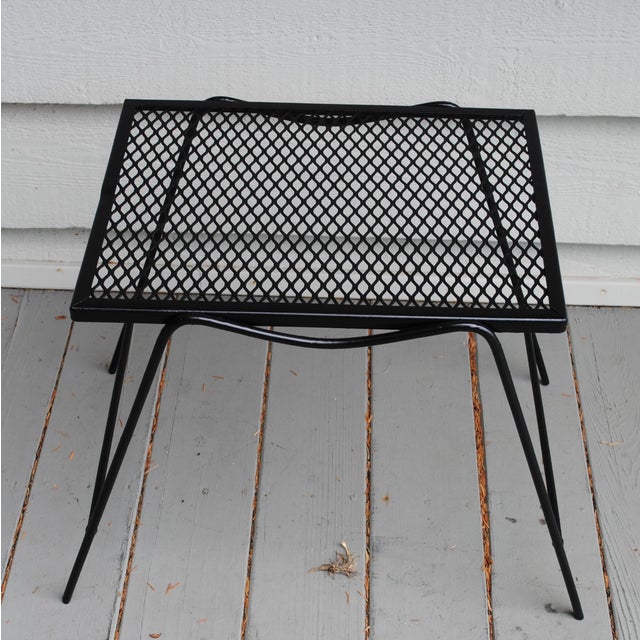 Mid 20th Century Mid Century Metal Mesh Accent Table | Chairish