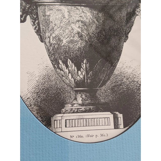 Vintage Neoclassical Urn Lithograph Framed | Chairish