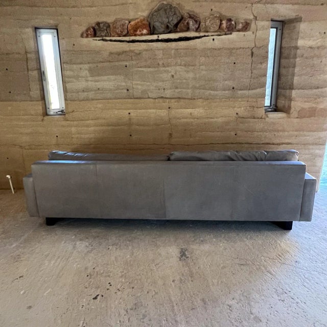 2000s Modern Gray Leather Sofa Pierson Room & Board | Chairish