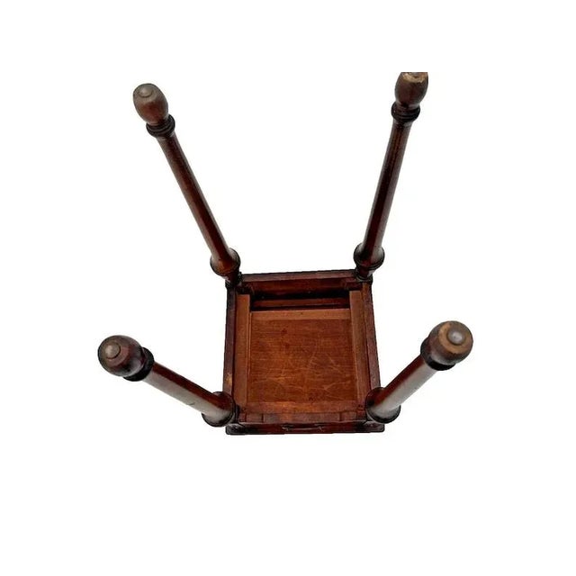 1910s Victorian Table Bust Stand Jardiniere Dovetail Drawer carved Legs ...