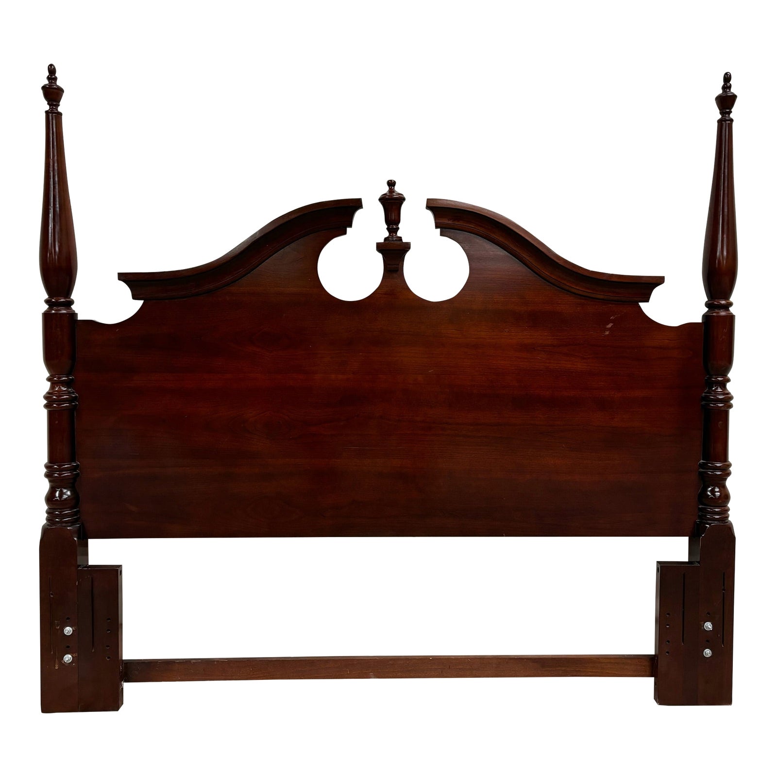 Vintage Convertible Queen or Full Size Traditional Pediment Cannonball ...