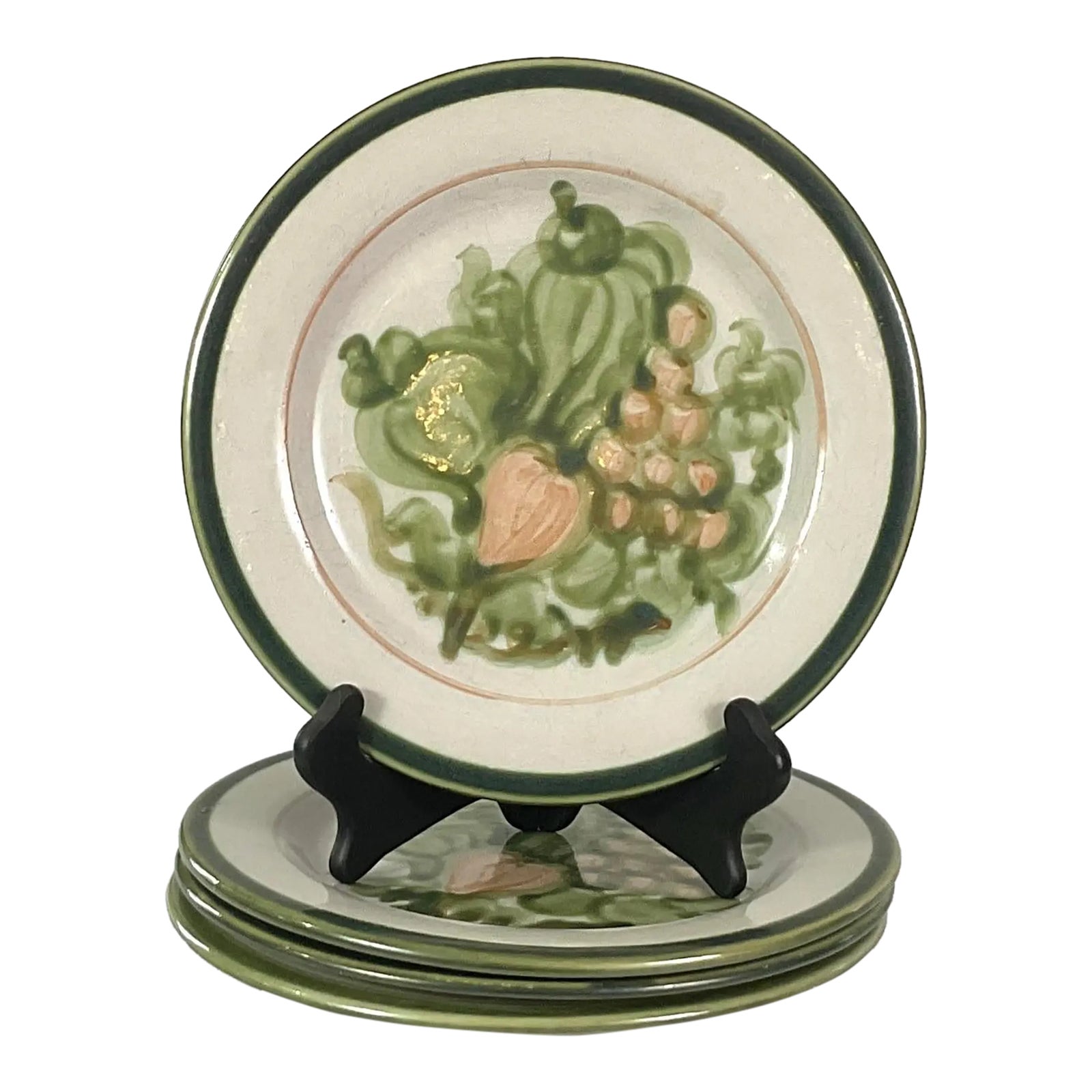 Vintage Louisville Stoneware Co. “Harvest Pear” Dinner Plates- Set of 4 ...