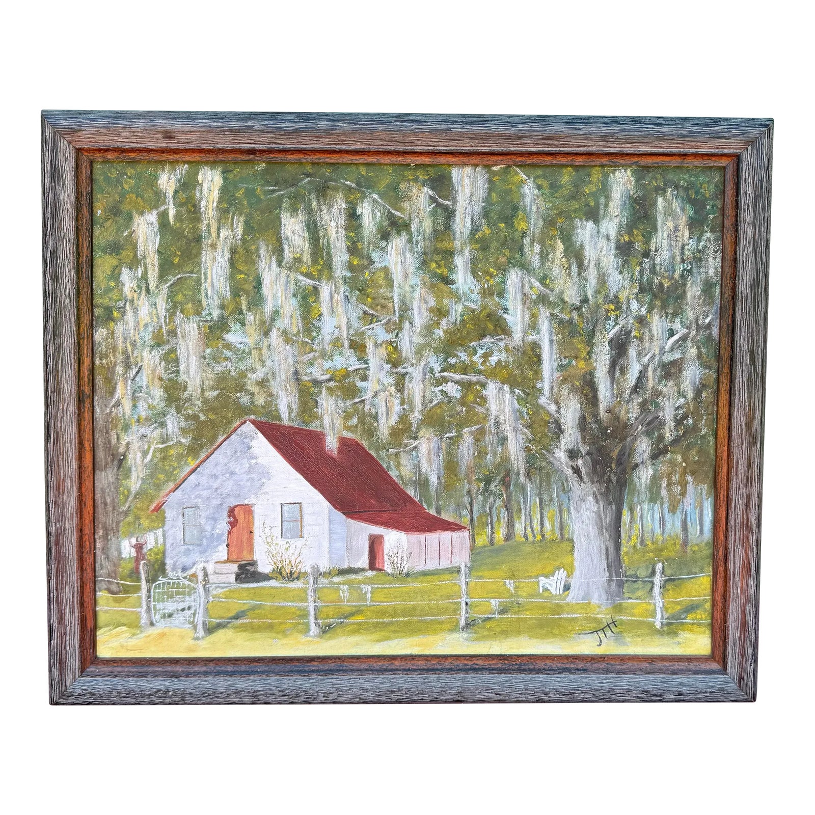 Mid 20th Century Vintage Old Florida Original Oil Painting of Locklear ...