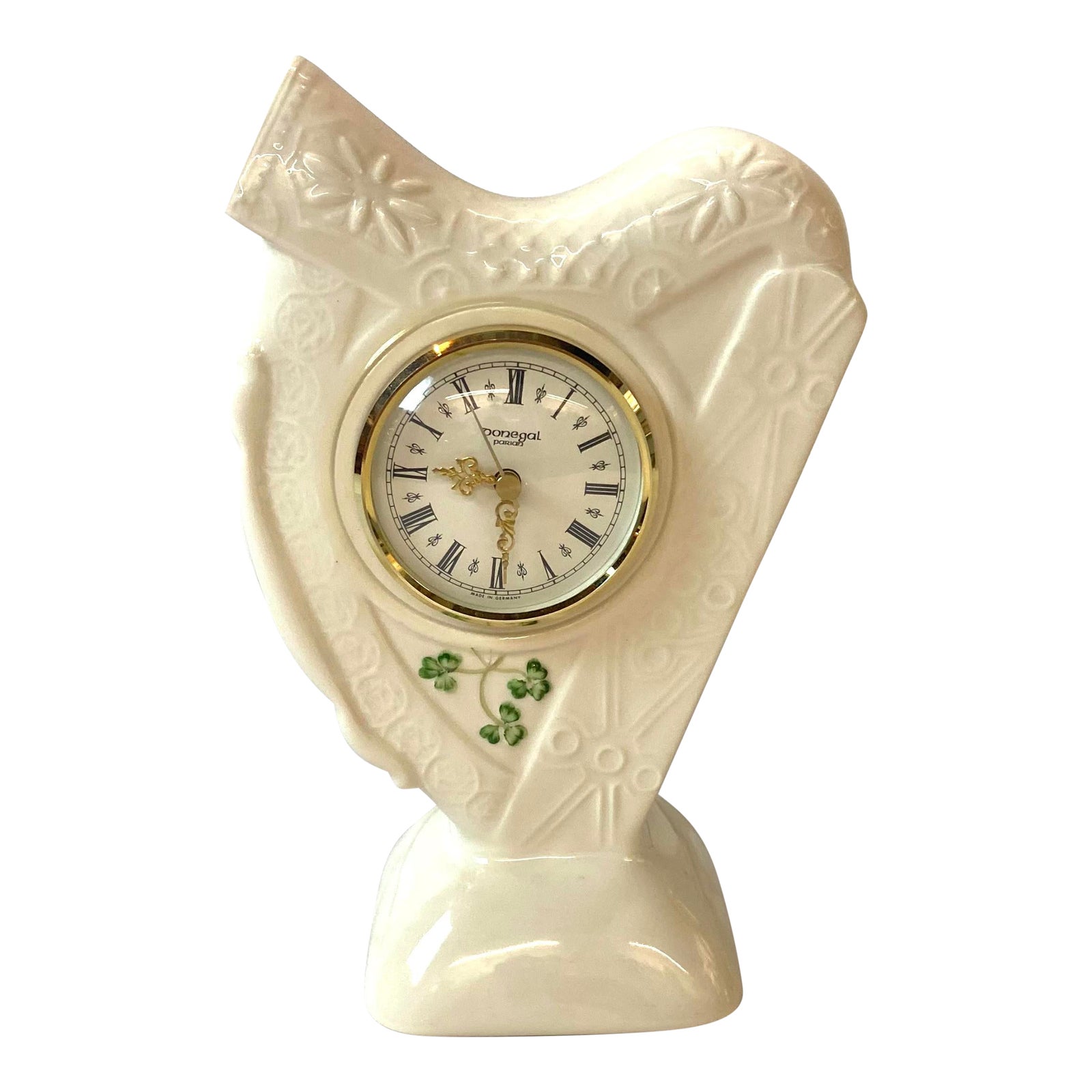 Late 20th Century Irish Parian Donegal China Harp Shaped Battery ...