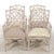 Chinese Chippendale Rattan and Leather Whitewashed Dining Set - 5 ...