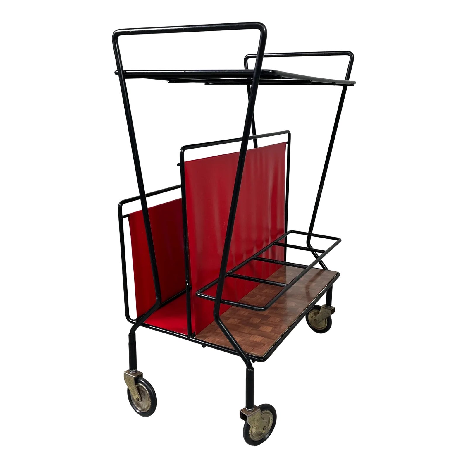 Magazine Rack or Bar Cart, 1960s | Chairish