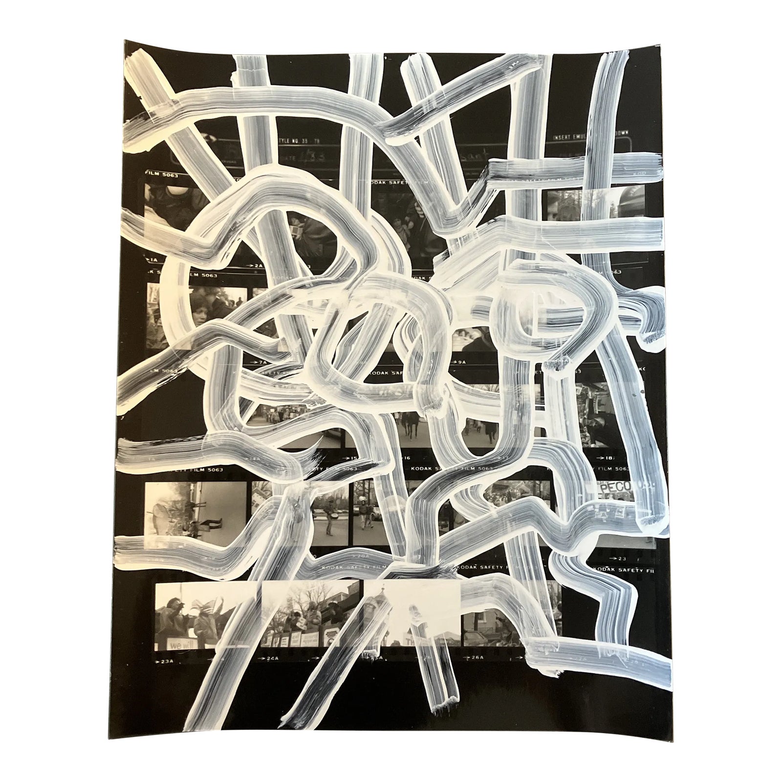 Contemporary Original Wayne Cunningham Abstract Painting/Vintage Film ...