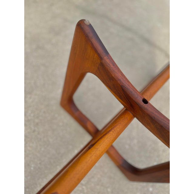Mid Century Modern Ribbon Coffee Table With Oval Glass Top by Adrian ...