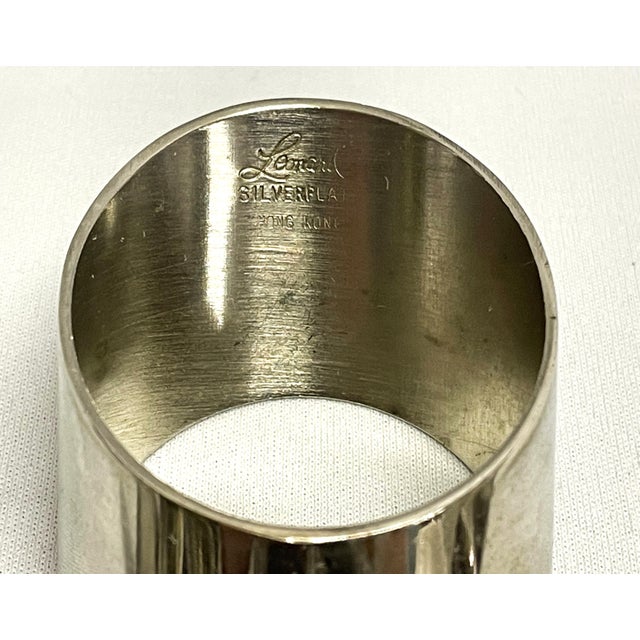 Vintage Leonard Silver Plated Napkin Rings - Set of 4 | Chairish