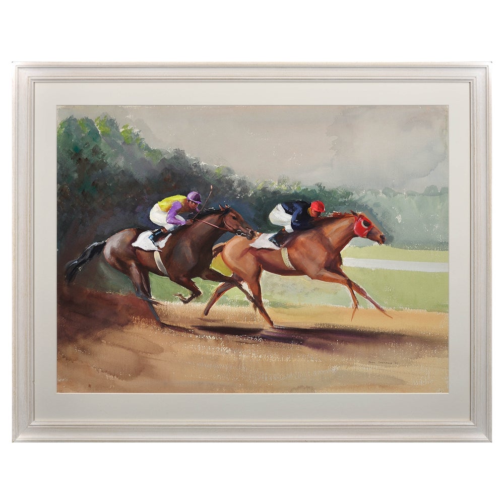 John Rattenbury Skeaping, A Tight Finish, 1970, Gouache & Watercolor ...