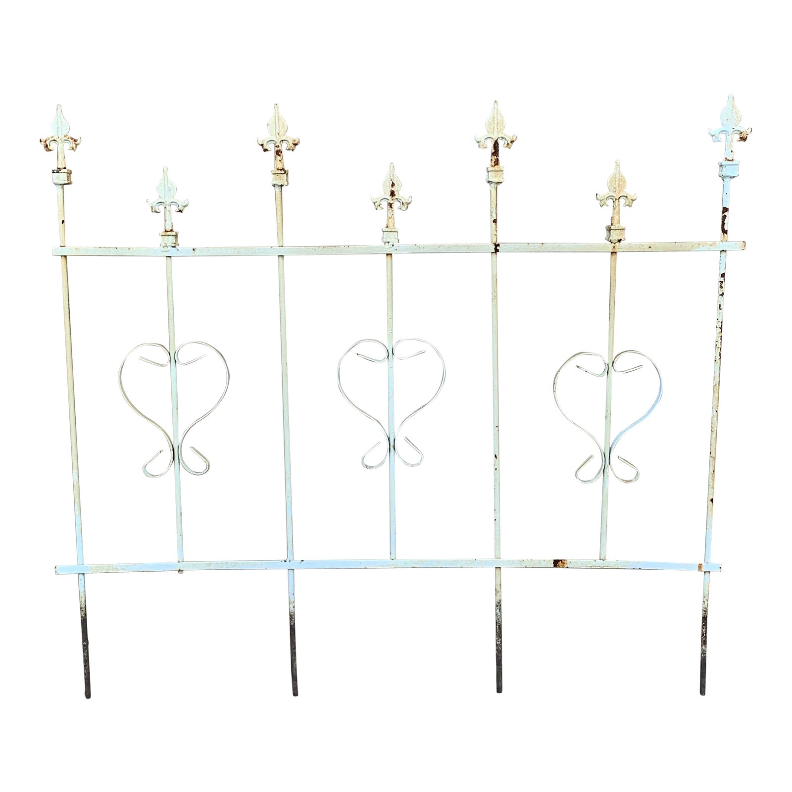 Vintage Fleur De Lis Wrought Iron Garden Trellis | Chairish