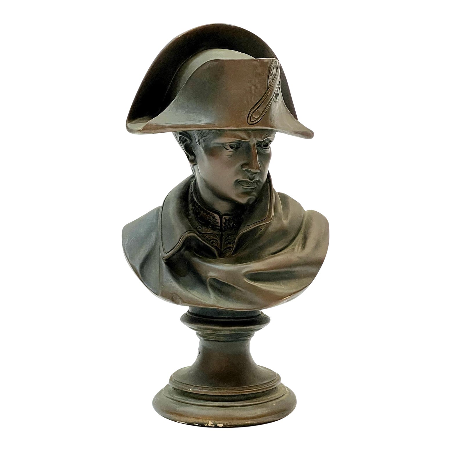 1970s Plaster Bust of Napoleon with Faux Bronze Finish | Chairish