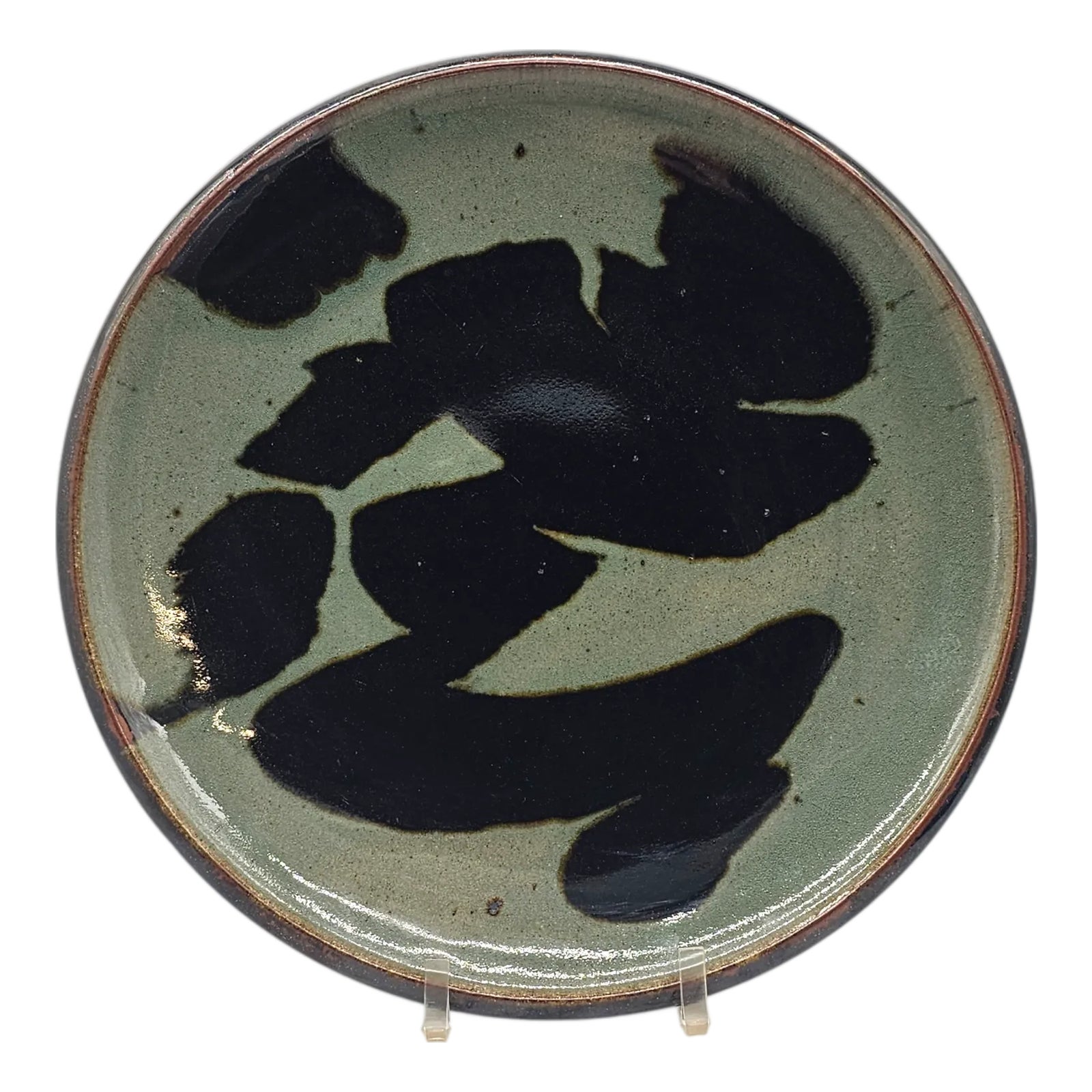 1978 Richard Mahaffey Stoneware Platter With Abstract Glaze Pacific ...