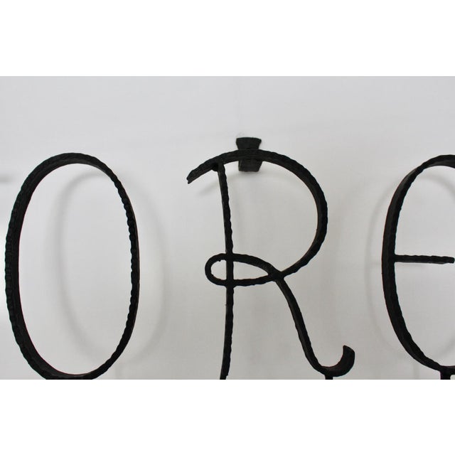 Austrian Wrought Iron Business Sign, 1950s | Chairish