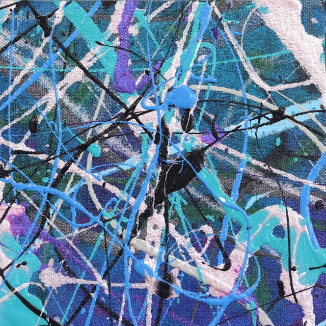 Deconstructed Blue #4 - Unique Expressionist Action Painting Original ...