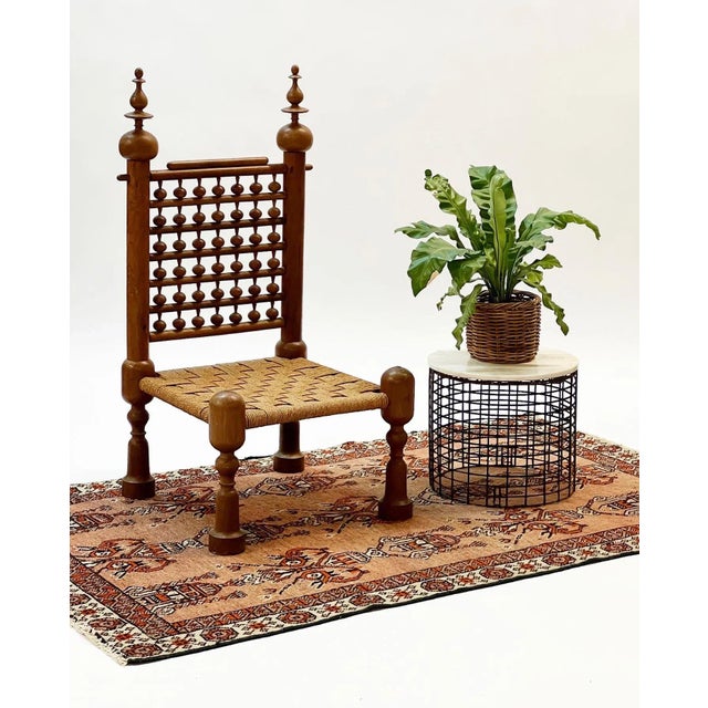 1970's Teak Punjabi Chair by M Hayat & Bros | Chairish