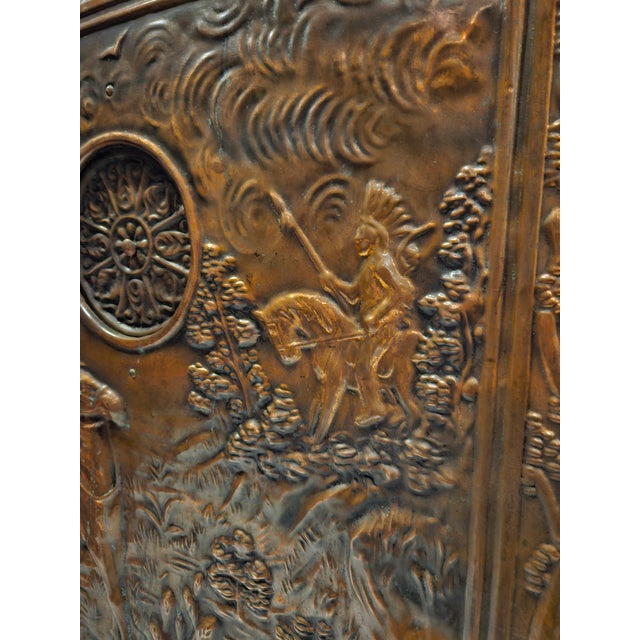 Late 19th Century American Copper Repousse "Frontier Scene" Fireplace ...