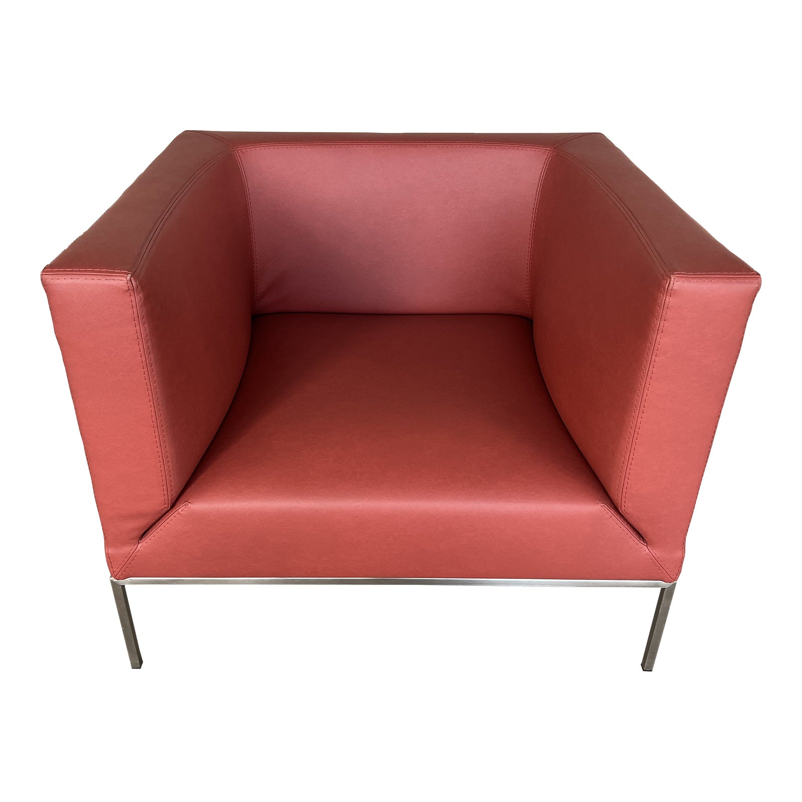 Original Parri (Casparini) On/Off Red Leather Lounge Armchair by Marco ...