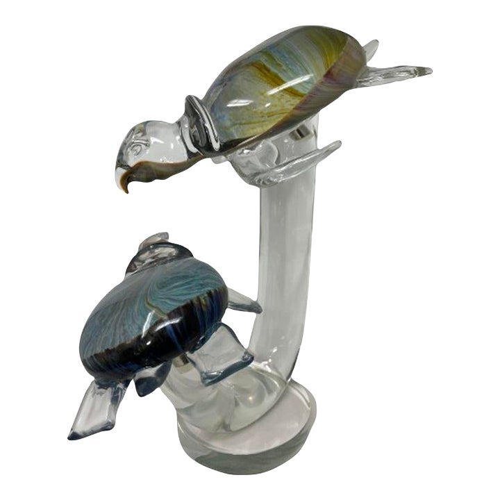 Murano Glass Turtles on a Stand | Chairish