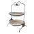 Longaberger Wrought Iron 2 Tier Pie Stand With Two Pie Plates | Chairish