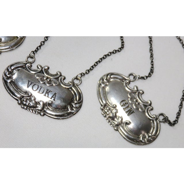 Vintage Matching Set of 3 Sterling Silver Vodka Gin & Sherry Liquor ...