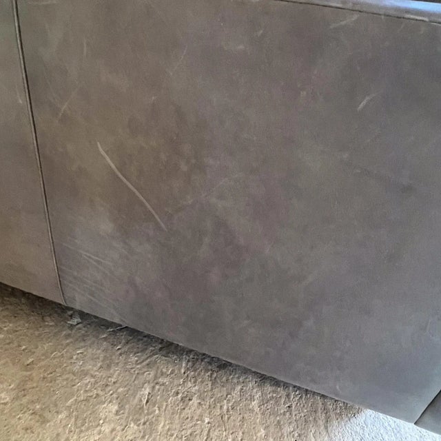 2000s Modern Gray Leather Sofa Pierson Room & Board | Chairish