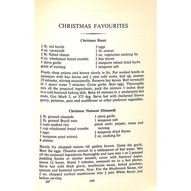 "Complete Vegetarian Recipe Book" 1957 Baker, Ivan | Chairish