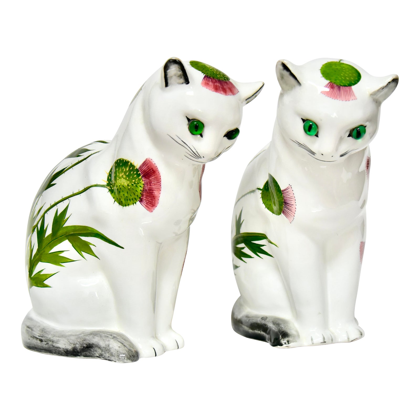 Large Vintage Wemyss Ware Pottery Cats for Jan Plichta of London - A ...