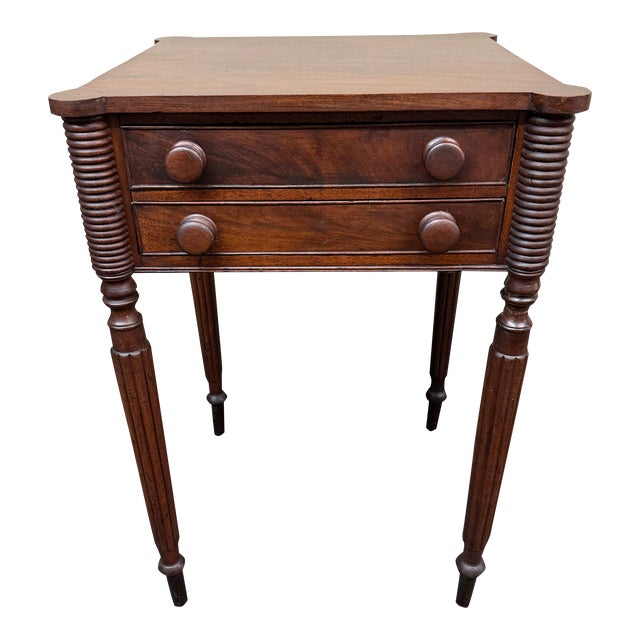 Antique American Federal Mahogany Table Stand | Chairish