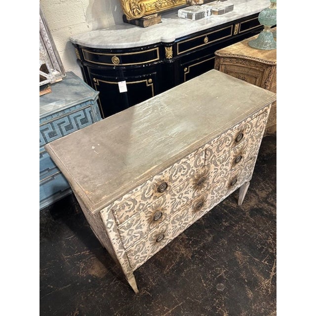 Mid 20th Century Hand-Painted Italian Chest | Chairish