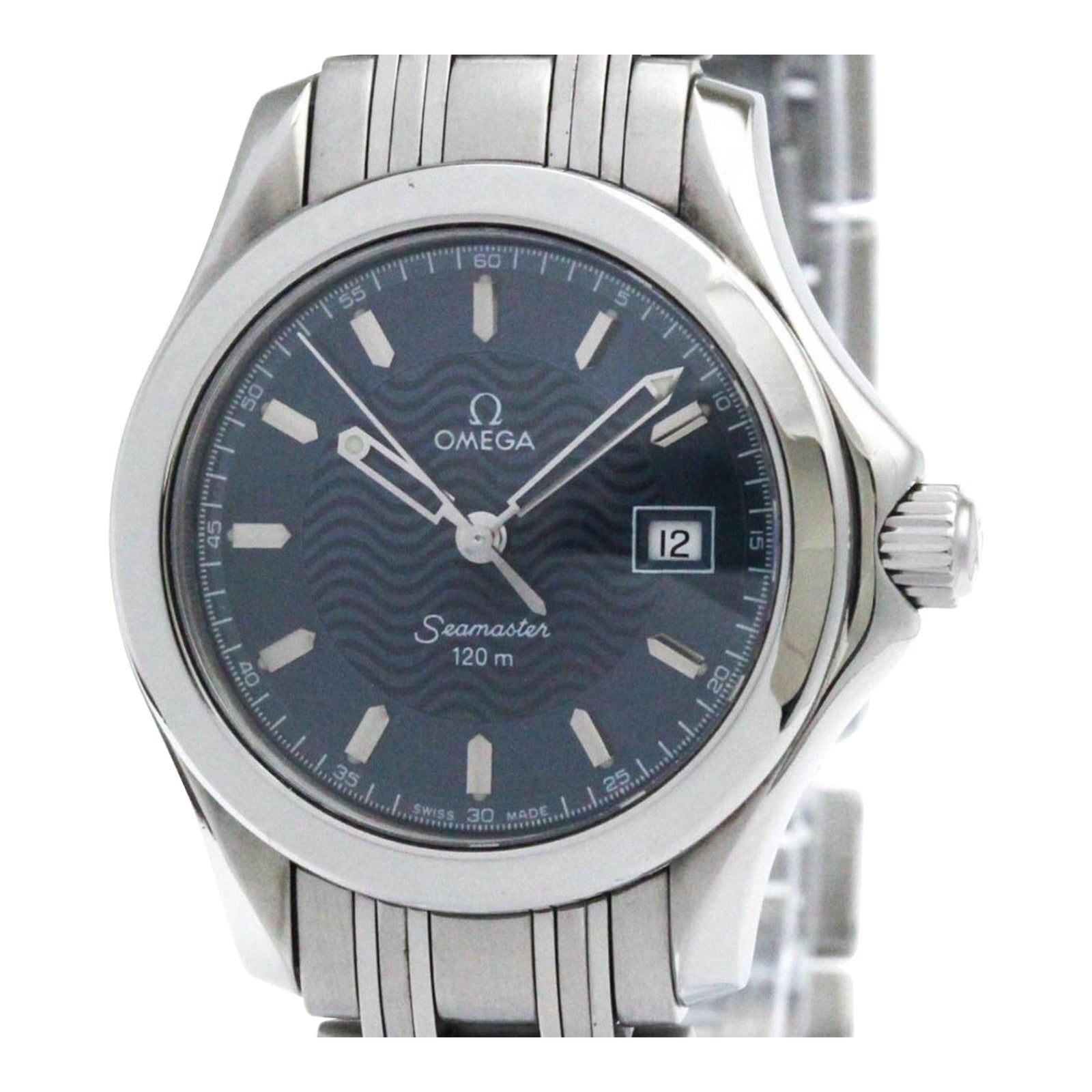 Omega Polished Seamaster 120M Steel Quartz Ladies Watch 2581.81 ...