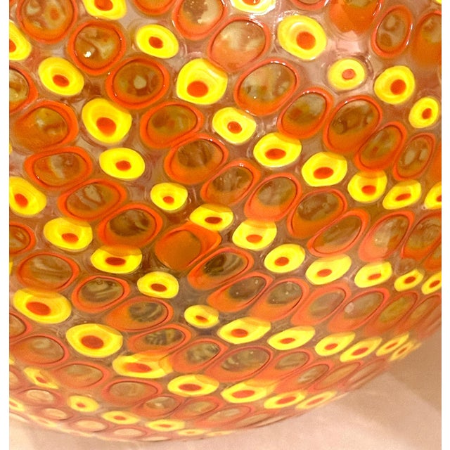 Monumental Stephen Rolfe Powell Orange & Yellow Murrine Glass Sculpture ...