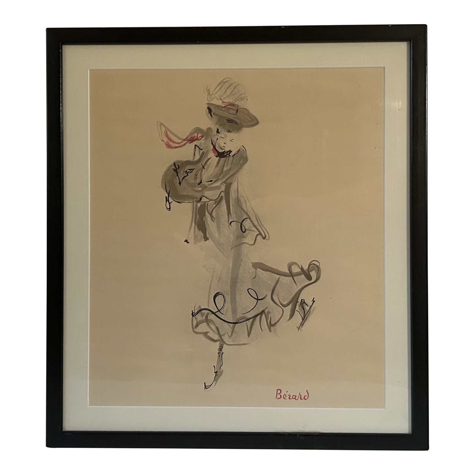 Early 20th Century Watercolor Fashion Illustration by Christian Berard ...