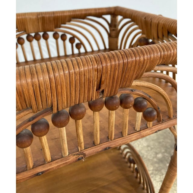 Antique Victorian Stick and Ball Wood Sewing Table | Chairish
