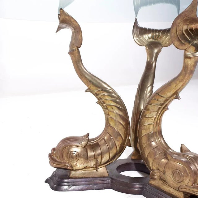Mid Century Brass Koi Dining Table | Chairish