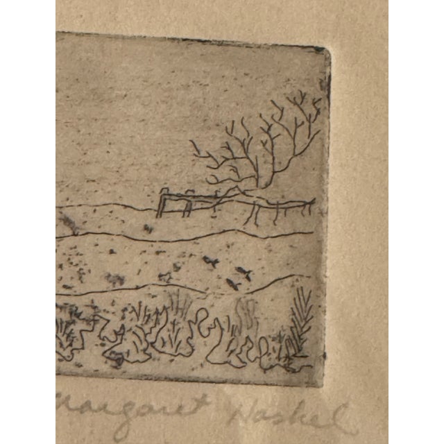 Late 20th Century Framed Artist Signed Abstract Landscape Etching ...